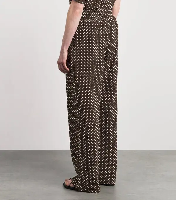 Matteau Silk Polka Dot Wide-leg Trousers
