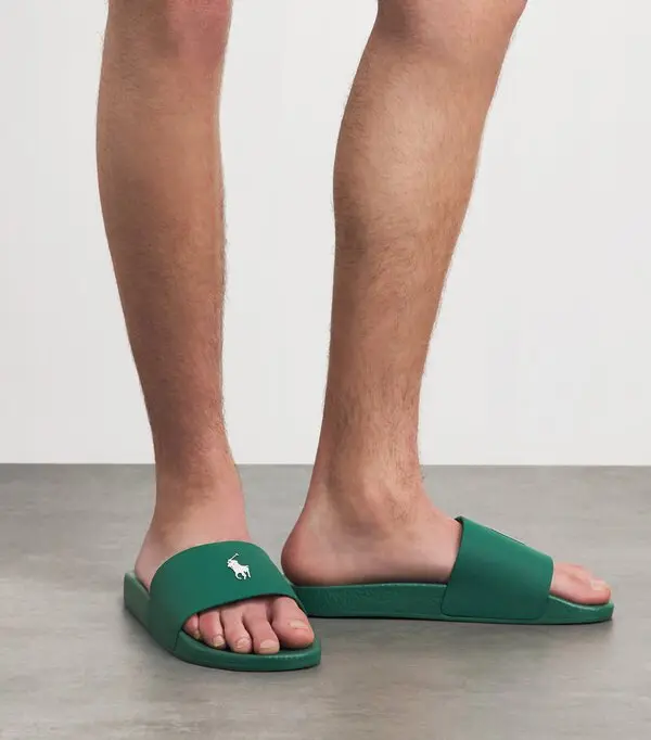 Polo Ralph Lauren Signature Pony Slides - Green