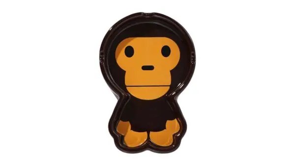 A BATHING APE Baby Milo Skull Glow In The Dark Tray - Brown