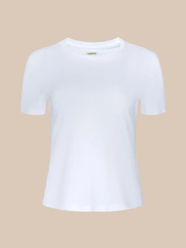 L'Agence Aileen Cotton Crewneck T-shirt