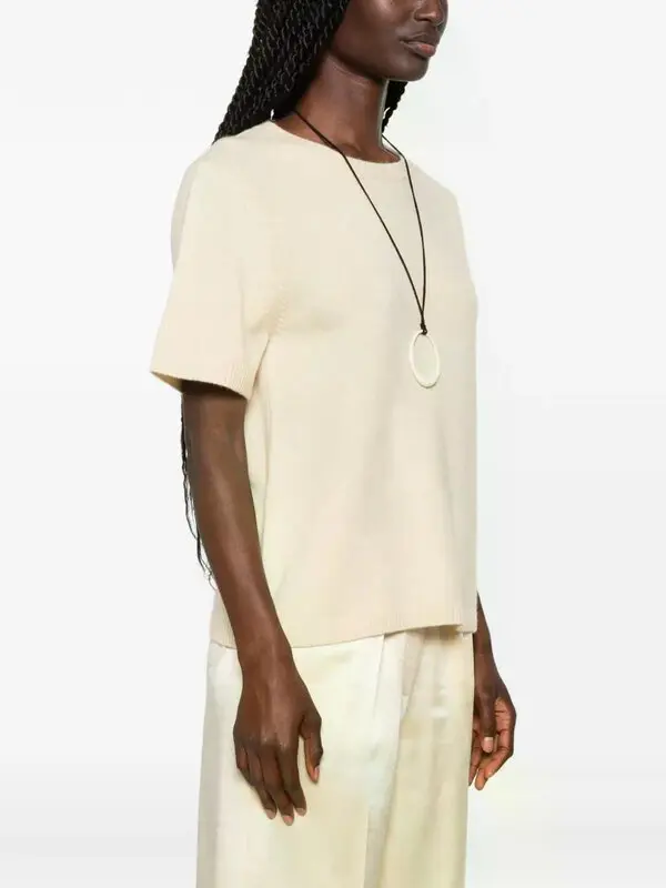 Soft Goat Short-sleeve Knitted T-shirt