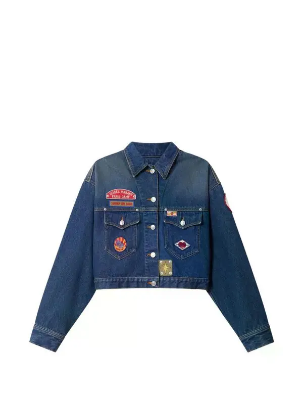 Isabel Marant Étoile Demia Embroidered Patches Denim Jacket