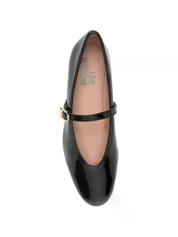 Moschino Patent Finish Ballerina Flats