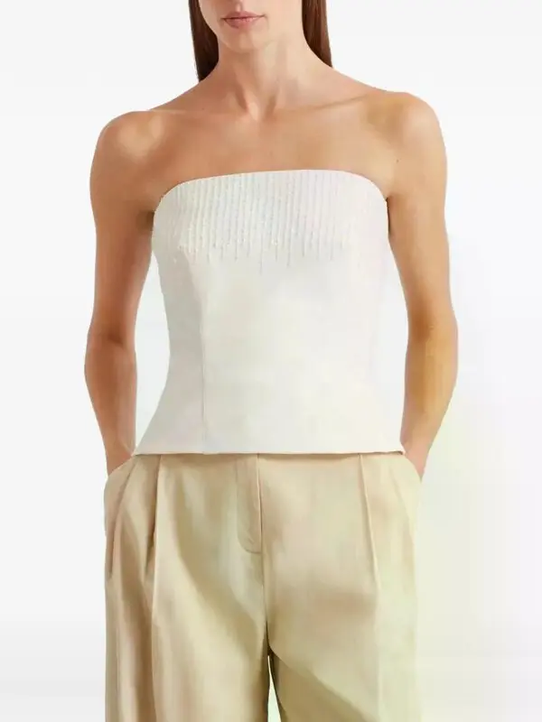Marella Strapless Embellished Top