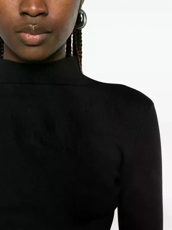 MUGLER Cut-out Cropped Top