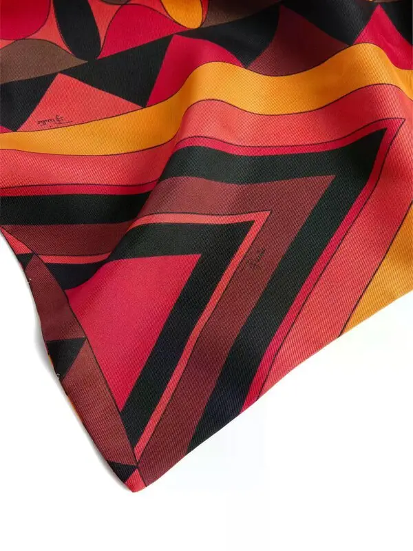 Emilio Pucci Geometric Print Silk Hairband
