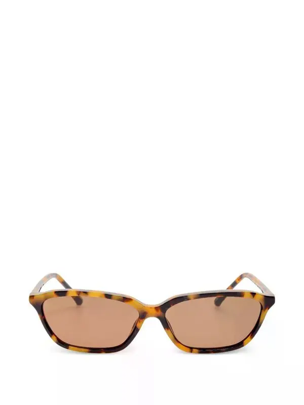 Linda Farrow Rectangle Frame Sunglasses - Brown