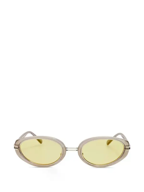 Linda Farrow Ambra Oval-frame Sunglasses - Neutrals