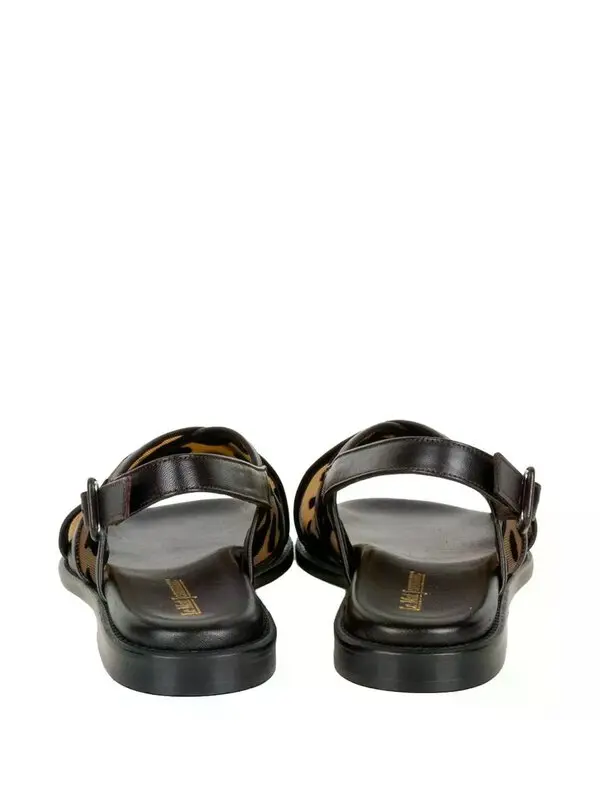 LUCA GROSSI Leopard-print Crossover Sandals