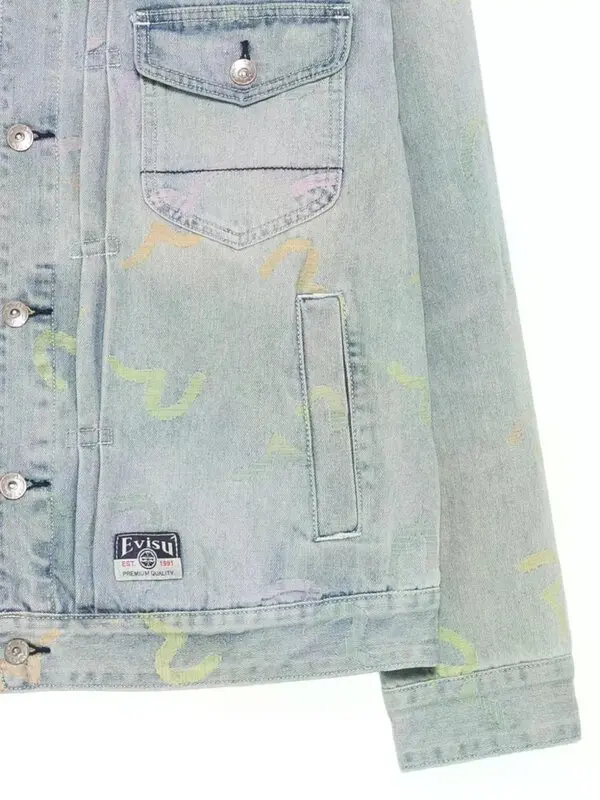 EVISU Seagull-print Denim Jacket