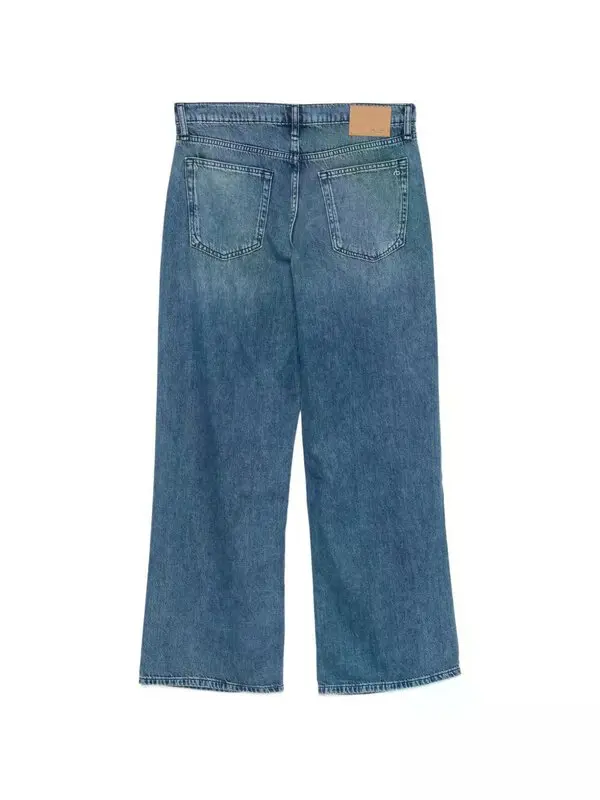 Rag & Bone Faded Effect Wide-leg Jeans