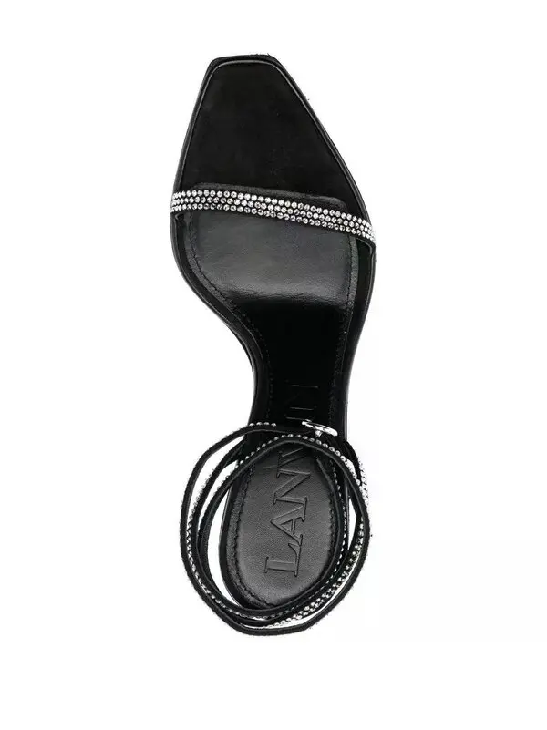 LANVIN Elegant Femme Crystal-embellished Sandals