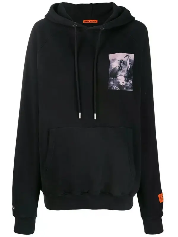 Heron Preston Hoodie With Graphic Chest Print And Rear Logo