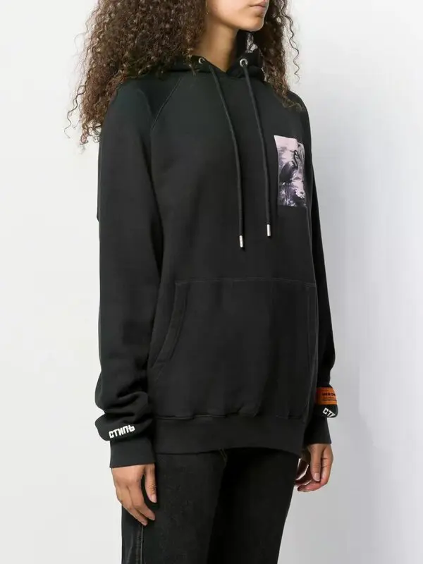 Heron Preston Hoodie With Graphic Chest Print And Rear Logo