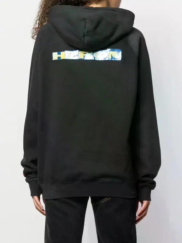 Heron Preston Hoodie With Graphic Chest Print And Rear Logo