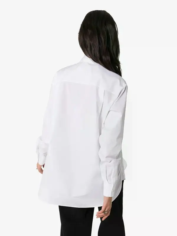 Givenchy Scarf-neck Poplin Blouse