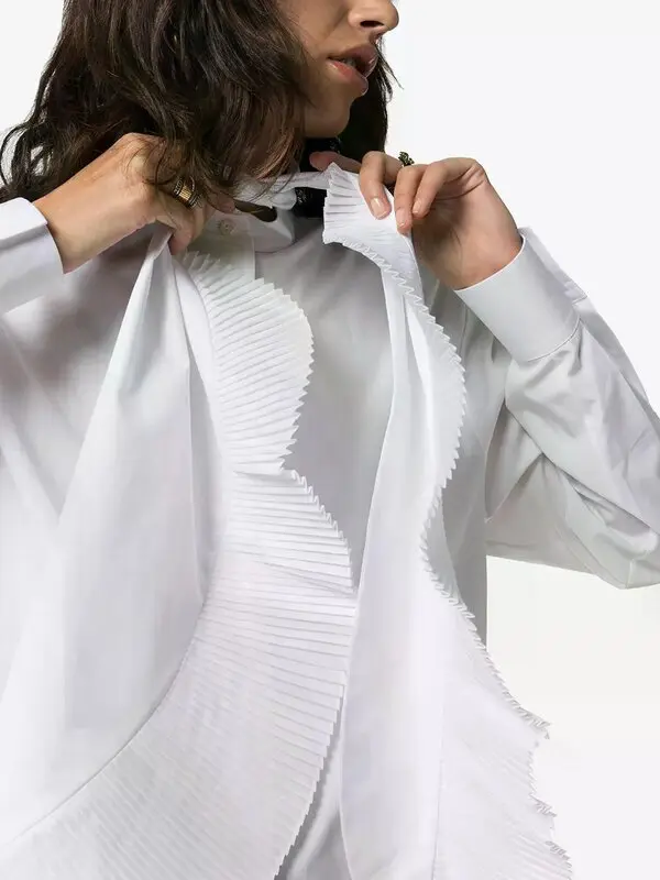Givenchy Scarf-neck Poplin Blouse