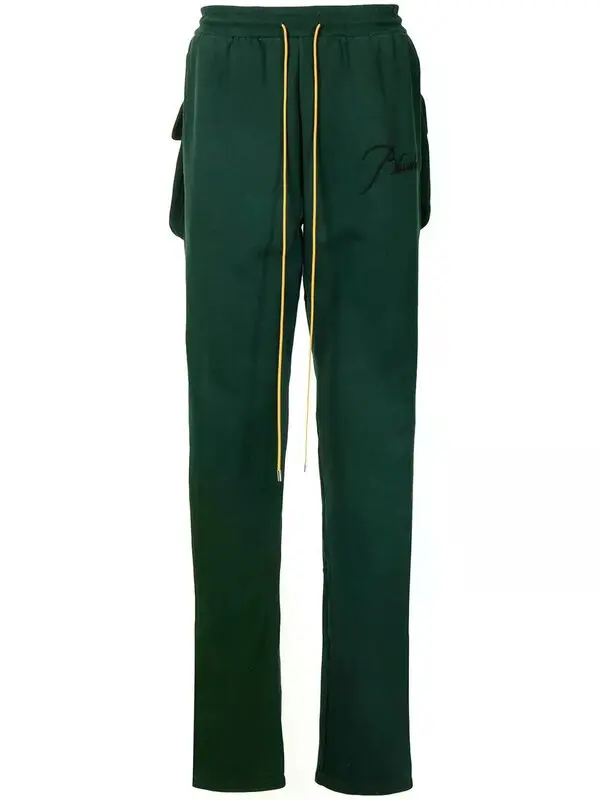 Rhude Oversize Flap-pocket Logo-embroidered Track Pants