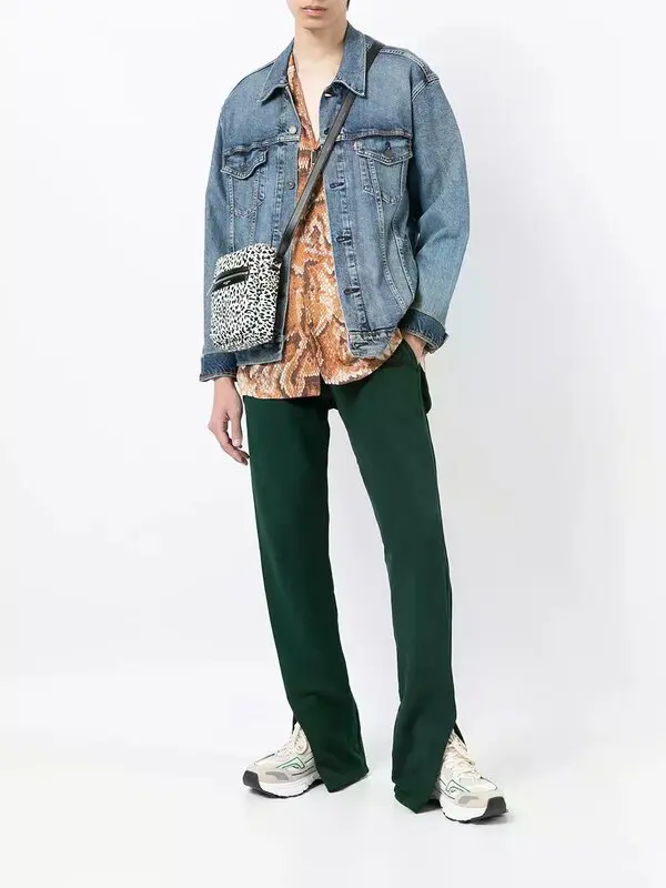 Rhude Oversize Flap-pocket Logo-embroidered Track Pants