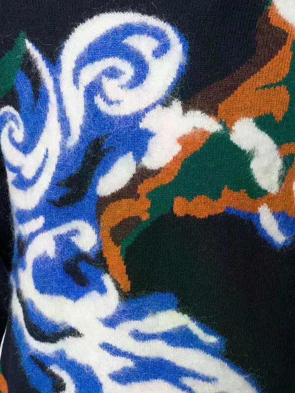 Kenzo Intarsia-knit Logo Wool-blend Sweater