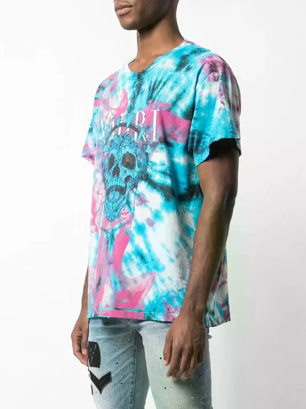 Amiri Skull Print Tie-dye T-shirt