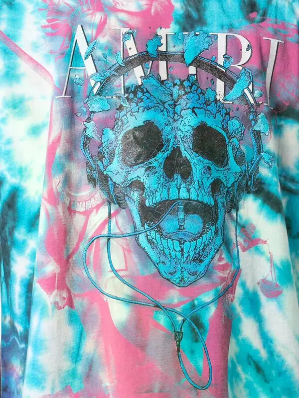Amiri Skull Print Tie-dye T-shirt