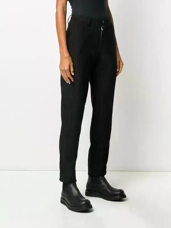 Y’s Pinstripe Straight Leg Trousers