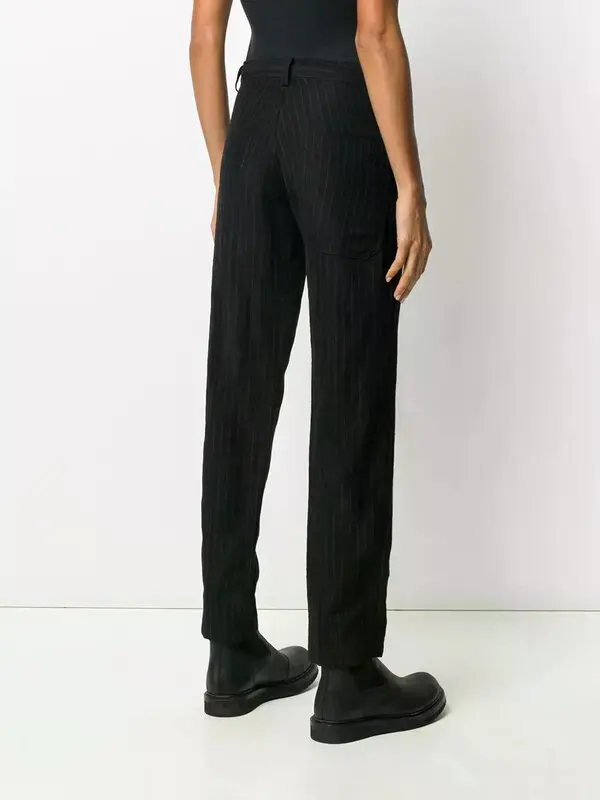 Y’s Pinstripe Straight Leg Trousers