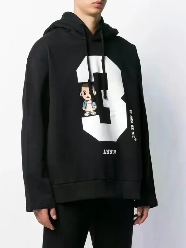 IH NOM UH NIT Cartoon Print Hoodie