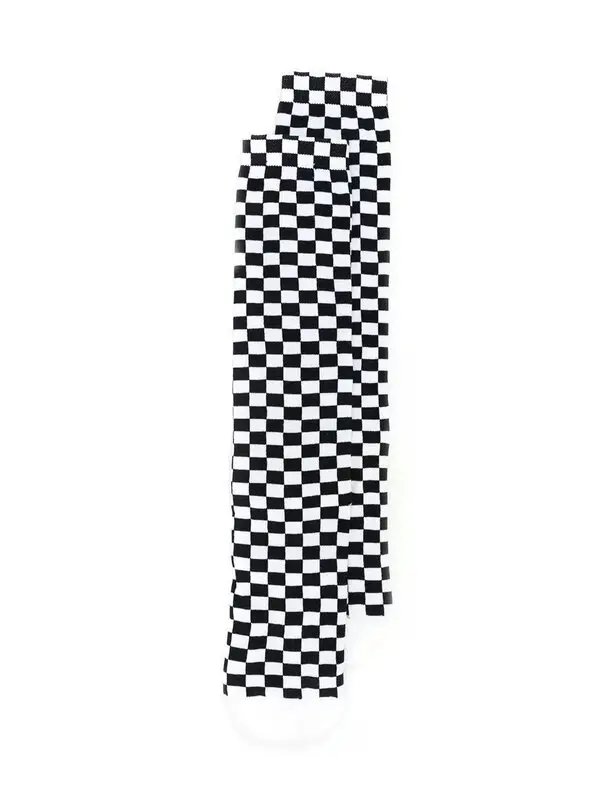 Off-White Checkerboard Logo Socks - Black