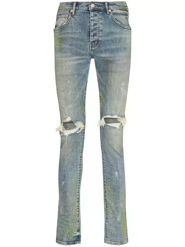 PURPLE BRAND Distressed Slim-fit Jeans
