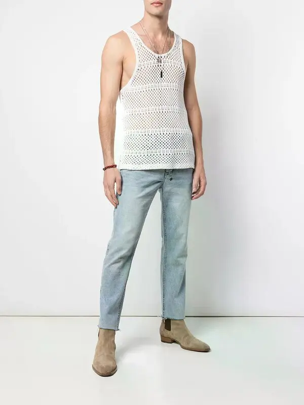 Amiri Mesh Style Knitted Vest Top