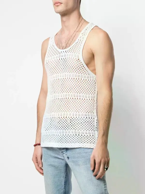 Amiri Mesh Style Knitted Vest Top