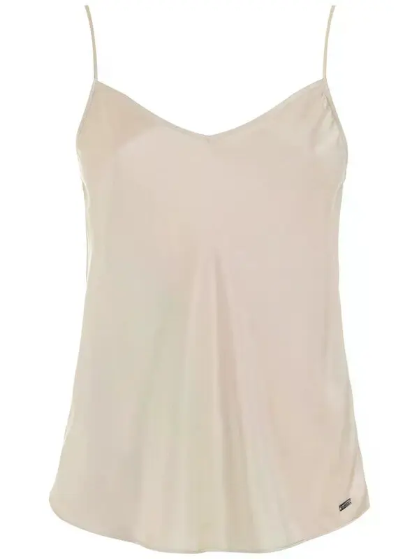 Armani Exchange Beige Polyester Camisole Top