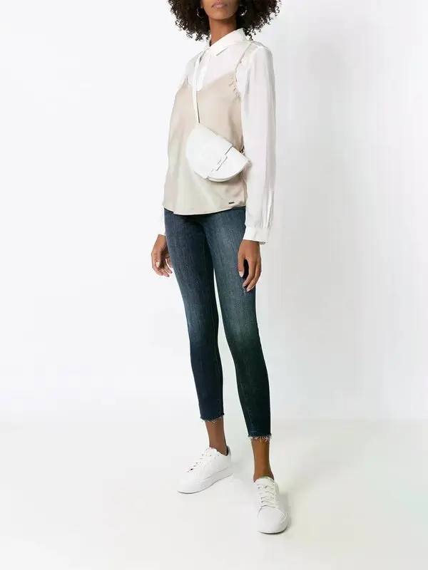 Armani Exchange Beige Polyester Camisole Top