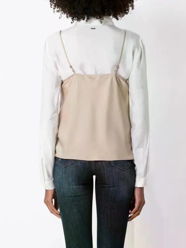 Armani Exchange Beige Polyester Camisole Top