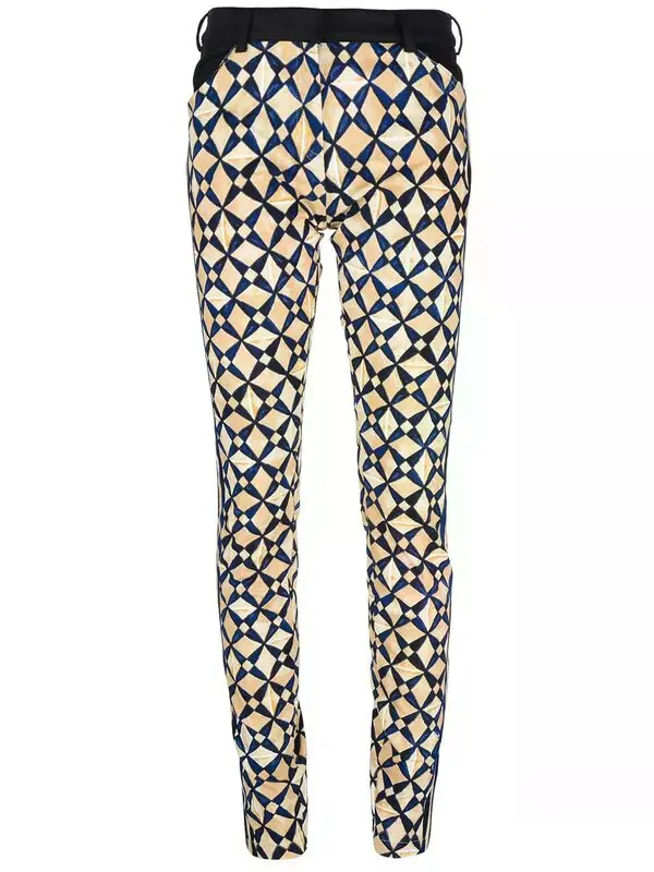 Balenciaga Geometric Print Jeggings - Yellow