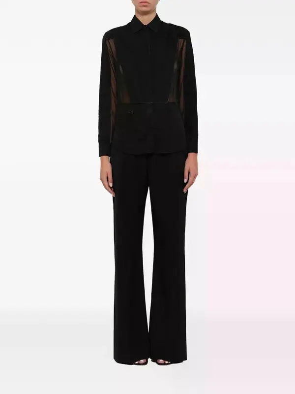 Givenchy Sheer Panel Silk Shirt