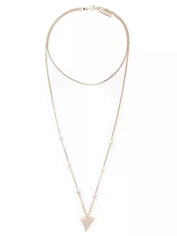 Givenchy Shark Tooth Pendant Necklace - Metallic
