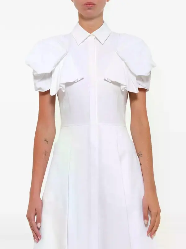 Alexander McQueen Bow Sleeve Shirt Dress