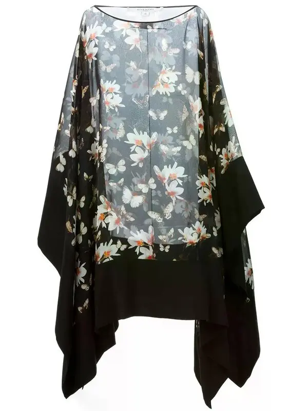 Givenchy Sheer Floral Poncho