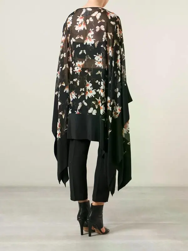 Givenchy Sheer Floral Poncho