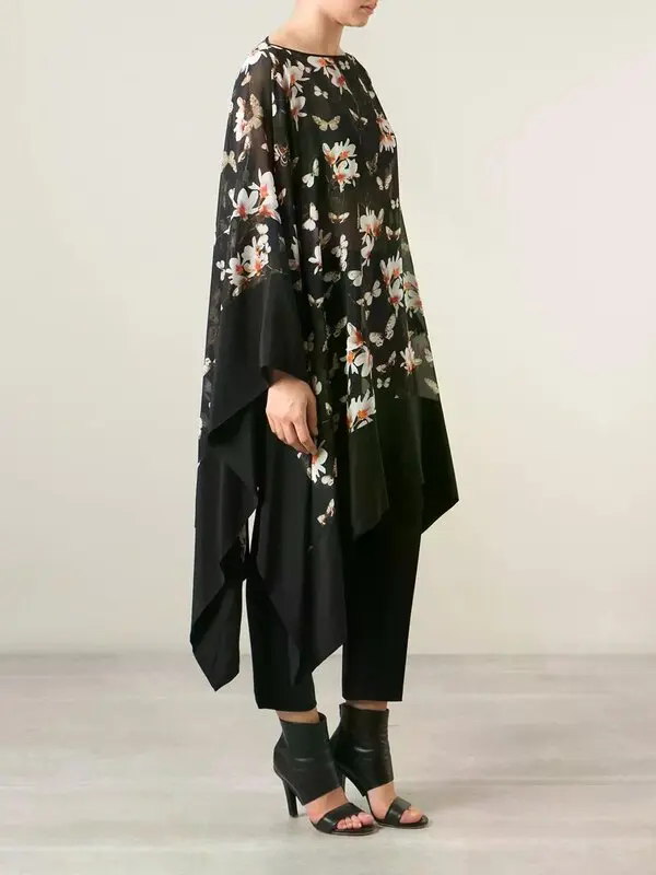 Givenchy Sheer Floral Poncho