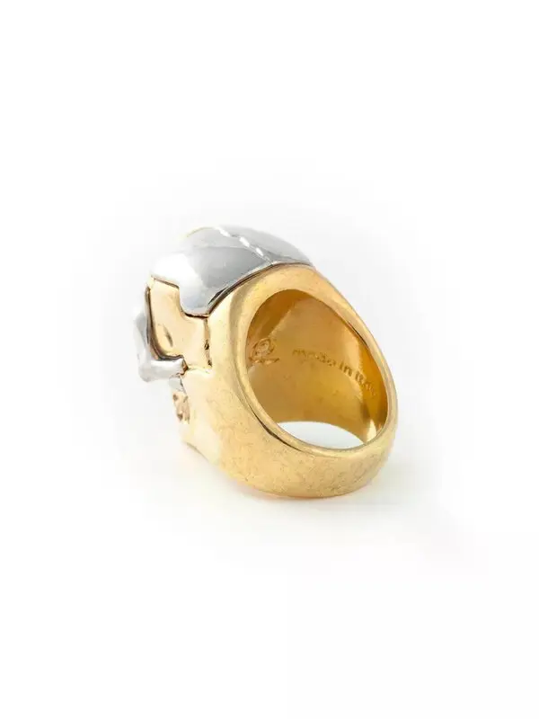 Alexander McQueen Skull Crystal Embellished Cocktail Ring