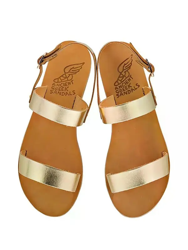 ANCIENT GREEK SANDALS Clio Ankle Strap Sandals - Metallic