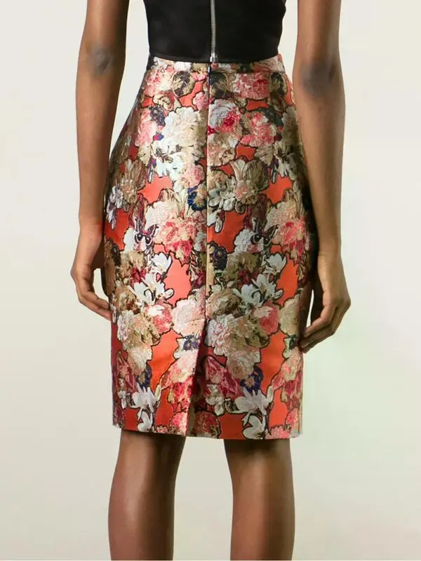 Givenchy Floral Jacquard Midi Skirt
