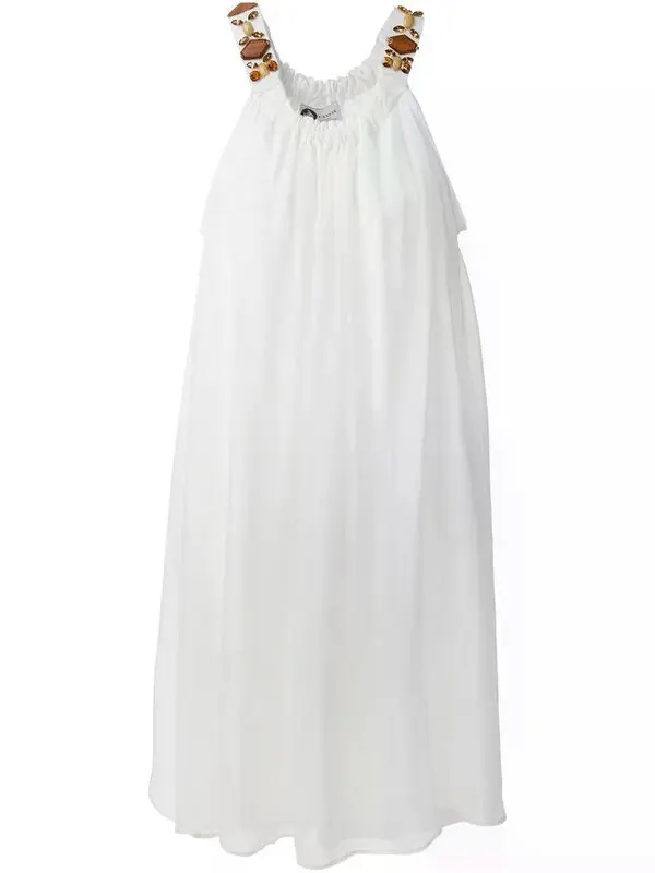 LANVIN Embellished Strap Draped Dress