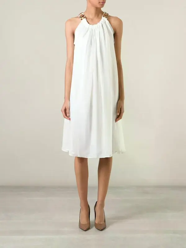LANVIN Embellished Strap Draped Dress