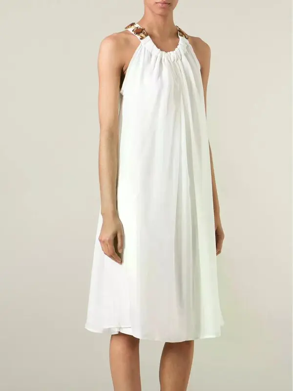 LANVIN Embellished Strap Draped Dress