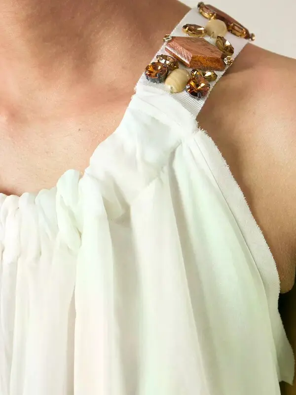 LANVIN Embellished Strap Draped Dress